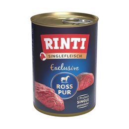 Rinti Singlefleisch Exclusive Ross pur Hunde-Nassfutter getreidefrei 12x400g