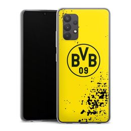 DeinDesign Galaxy A32 4G Handy Silikon H&uuml;lle Case transparent Handyh&uuml;lle Borussia Dortmund Borusse Official Licensed Product Silikon Case