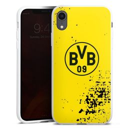 DeinDesign iPhone Xr Handy Silikon H&uuml;lle Case wei&szlig; Handyh&uuml;lle Borussia Dortmund Borusse Official Licensed Product Silikon Case