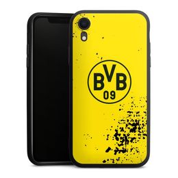 DeinDesign iPhone Xr Handy Premium Silikon H&uuml;lle Handyh&uuml;lle schwarz Case Borussia Dortmund Borusse Official Licensed Product Silikon Premium Case