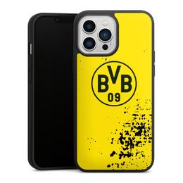 DeinDesign iPhone 13 Pro Max Handy Premium Silikon H&uuml;lle Handyh&uuml;lle schwarz Case Borussia Dortmund Borusse Official Licensed Product Silikon Premium Case