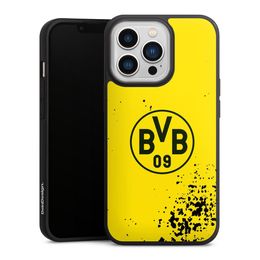 DeinDesign iPhone 13 Pro Handy Premium Silikon H&uuml;lle Handyh&uuml;lle schwarz Case Borussia Dortmund Borusse Official Licensed Product Silikon Premium Case