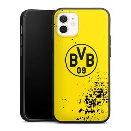 DeinDesign iPhone 12 mini Handy Premium Silikon H&uuml;lle Handyh&uuml;lle schwarz Case Borussia Dortmund Borusse Official Licensed Product Silikon Premium Case