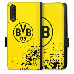 DeinDesign Galaxy A50 Handy Klapph&uuml;lle Handyh&uuml;lle aus Kunst Leder schwarz Flip Case Borussia Dortmund Borusse Official Licensed Product Sideflip mit Lasche