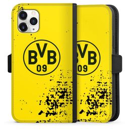 DeinDesign iPhone 11 Pro Handy Klapph&uuml;lle Handyh&uuml;lle aus Kunst Leder schwarz Flip Case Borusse Borussia Dortmund Official Licensed Product Sideflip mit Lasche