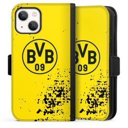 DeinDesign Galaxy A51 Handy Klapph&uuml;lle Handyh&uuml;lle aus Kunst Leder schwarz Flip Case Borussia Dortmund Borusse Official Licensed Product Sideflip mit Lasche