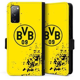 DeinDesign Galaxy S20 Handy Klapph&uuml;lle Handyh&uuml;lle aus Kunst Leder schwarz Flip Case Borussia Dortmund Borusse Official Licensed Product Sideflip mit Lasche