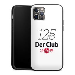 DeinDesign iPhone 12 Pro Handy Premium Silikon H&uuml;lle Handyh&uuml;lle schwarz Case 1. Fcn 1. Fc N&uuml;rnberg 125 Jahre Silikon Premium Case