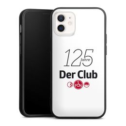DeinDesign iPhone 12 mini Handy Premium Silikon H&uuml;lle Handyh&uuml;lle schwarz Case 1. Fcn 1. Fc N&uuml;rnberg 125 Jahre Silikon Premium Case