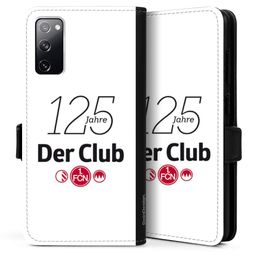 DeinDesign Galaxy S20 Handy Klapph&uuml;lle Handyh&uuml;lle aus Kunst Leder schwarz Flip Case 1. Fcn 1. Fc N&uuml;rnberg 125 Jahre Sideflip mit Lasche