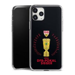 DeinDesign iPhone 11 Pro Max Handy Silikon H&uuml;lle Case transparent Handyh&uuml;lle Trophy Official Licensed Product Vfb Stuttgart Silikon Case