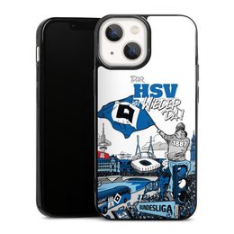 DeinDesign iPhone 13 Mini Handy Slim Case extra d&uuml;nn Silikon Handyh&uuml;lle schwarz H&uuml;lle Ascent Hamburger Sv Official Licensed Product Silikon Slim Case