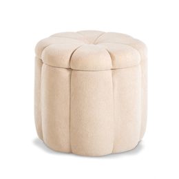 HEINE HOME Witt Hocker, beige, Größe H/B/T ca. 39x44x44 cm