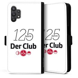 DeinDesign Galaxy A32 5G Handy Klapph&uuml;lle Handyh&uuml;lle aus Kunst Leder schwarz Flip Case 1. Fcn 1. Fc N&uuml;rnberg 125 Jahre Sideflip mit langer Lasche