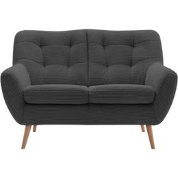 2-Sitzer, B:137cm H:92cm T:92cm, grau, exxpo - SOFA FASHION, Sofas, "Scandi, bequem, aufwendige Rückenpolsterung für mehr Sitzkomfort", akuelle