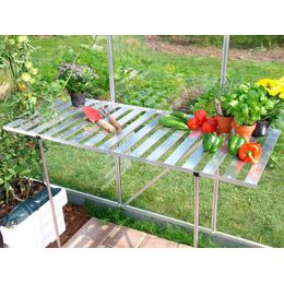 Pflanztisch Vitavia, B:120cm H:81cm T:56cm, silber, Garten, Tische, BxTxH: 120x56x81 cm