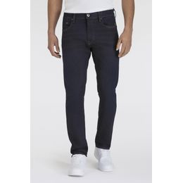 G-Star Raw Straight-Jeans G-STAR "Mosa Straight", Herren, Gr. 33, L&auml;nge 34, dk aged, Denim/Jeans, Obermaterial: 79% Baumwolle, 19% Polyester, 2% Elasthan, straight fit normal, Jeans Straight-Jeans, mit hellen N&auml;hten