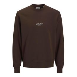 Jack & Jones JACK & JONES Sweatshirt 'JJESOHO' male size S Dark brown / White