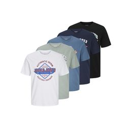 Jack & Jones Jack & Jones T-Shirt Herren Gr&ouml;&szlig;e XS blau / grau / gr&uuml;n / schwarz / wei&szlig;