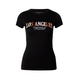 A&eacute;ropostale T-Shirt 'LOS ANGELES CALIFORNIA' Damen Gr&ouml;&szlig;e XL hellgelb / flieder / orange / schwarz