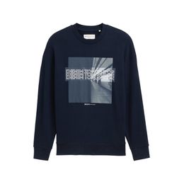 Tom Tailor Denim Sweatshirt male size M Navy / Smoke blue / Grey / White