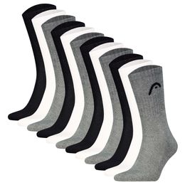 Head Sportsocken Herren Gr&ouml;&szlig;e 43/46 grau / schwarz / wei&szlig;