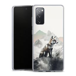 DeinDesign Galaxy S20 FE 5G Handy Silikon H&uuml;lle Case transparent Handyh&uuml;lle Nature Mountain Fox Silikon Case