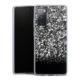 DeinDesign Galaxy S20 FE 5G Handy Silikon H&uuml;lle Case transparent Handyh&uuml;lle Glitzer Snowflake Muster Silikon Case