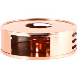 Teestövchen ECHTWERK, rosa (altkupferfarben), B:15cm H:5cm Ø:15cm, Edelstahl, Stövchen, Stövchen/ Teewärmer aus Edelstahl, runder Kaffeewärmer, 5 x 15 cm