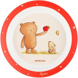 Teller Sigikid "Mister O'Lui und Rupert, Mister O'Lui", Baby, Gr. 22cm, rot, Kunststoff, Speiseteller