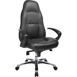 Topstar Chefsessel RS1, RS90F AD0 Leder schwarz, Gestell alu