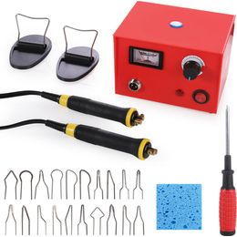 Topchances 220V Pyrographie Maschine , Multifunktionsholzofen Set, Professionelle Dual Pen Pyrographie Handwerk Kit Holzverbrennung Dual Pen Pyrographie Werkzeug
