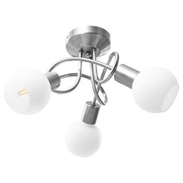 vidaXL Deckenleuchte mit Keramik-Lampenschirmen für 3 E14 Glühlampen