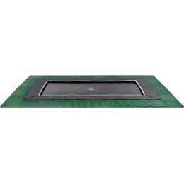 EXIT Dynamic ebenerdiges Trampolin 305x519cm mit Freezone Sicherheitsplatten - schwarz