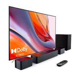 ULTIMEA 5.1 Soundbar mit Dolby Atmos, 3D Surround Sound System mit Subwoofer, 2 Rear-Lautsprechern, Soundbar Bluetooth 5.3 mit Einstellbarem Bass