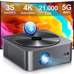 ULTIMEA 1080P Beamer Aktualisierte Version mit Hindernisvermeidung, 700 ANSI-Lumen, 15000:1, intelligenter Bildschirmausrichtung, Apollo-P40