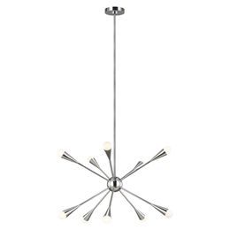 Elstead Jax LED Kronleuchter G9 10-fach Poliertes Nickel