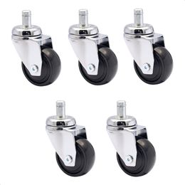 WAGNER 360° - 3C - Rollen 5tlg. Set - Ø 50 mm, soft, Kugellager, Stift 11x22 mm, Tragkraft je 50 kg, schwarz - 02225461
