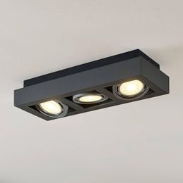 ARCCHIO Deckenstrahler Ronka, 50 cm, 3-flammig, grau, GU10