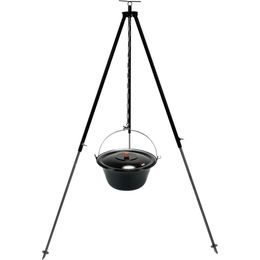 Gulaschkessel Set 10 Liter Dreibein KHV Teleskopgestell 180 cm