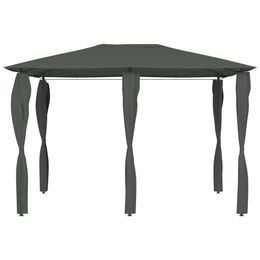 vidaXL Pavillon mit Pfostenabdeckungen 3x4x2,6 m Anthrazit 160 g/m²