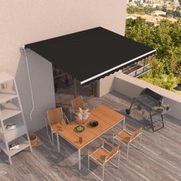 vidaXL Markise Automatisch Einziehbar 400x350 cm Anthrazit