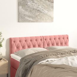 vidaXL Kopfteile 2 Stk. Rosa 80x7x78/88 cm Samt
