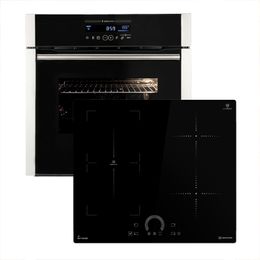 Autarkes Herdset: 60cm Einbaubackofen EB8016ED + 59cm Induktionskochfeld IH85901FZ | Katalyse | Drehspieß | Pizzafunktion | Grill | Heißluft | Teleskopauszüge | Automatik-Timer | SET8016IH592FZ