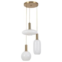 Rabalux 5225 Pendelleuchte 3 Spots Sinopia, E27, gold, Kugel-rund, Klassisch, ø400mm