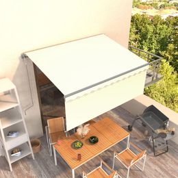 vidaXL Markise Automatisch Einziehbar mit Volant 3x2,5 m Creme