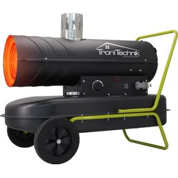 TroniTechnik® TT-HK-244 Heizkanone Dieselkanone Heizlüfter 20kW mit Handgriff, Rohrrahmen, Rädern und Abluftauslass