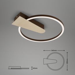 Briloner LED Deckenleuchte dimmbar in 3 Stufen warmweiße Lichtfarbe Gold braun