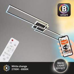 LED Deckenleuchte CCT WiFi Bluetooth App 40W schwarz Metall-Kunststoff Briloner