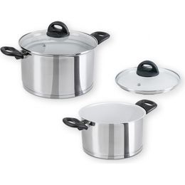 Genius Cerafit Steel - Kochtopf Ø 20 cm + Ø 24 cm | Set 4-tlg.